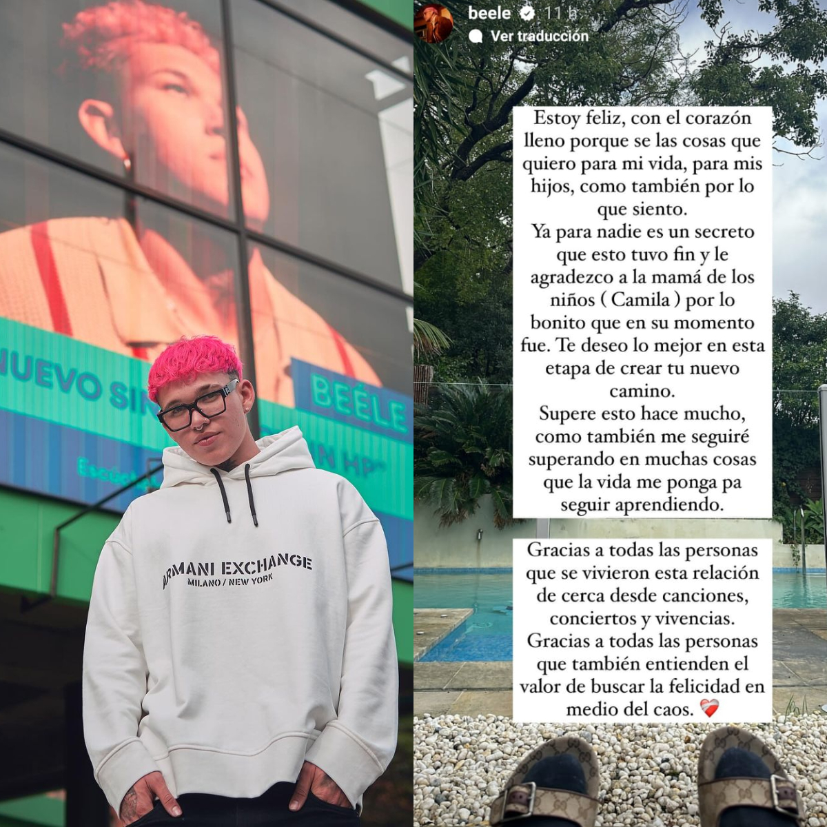 Beéle rompe el silencio sobre su ruptura con la madre de sus dos hijos ...